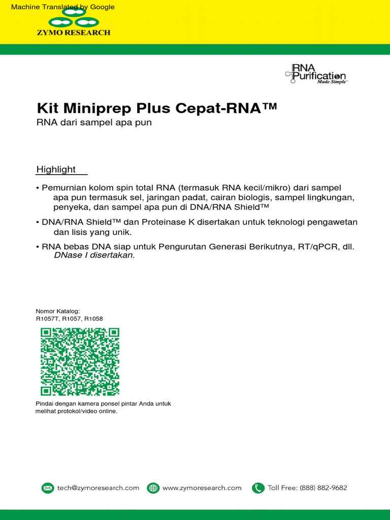 r1057t r1057 r1058 Quick-Rna Miniprep Plus Kit | PDF