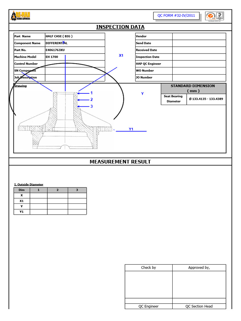 Half Case Big Differential Eh 1700 | PDF