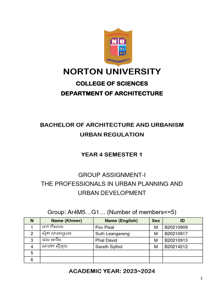 Urban Planning and Design Roles Explained | PDF