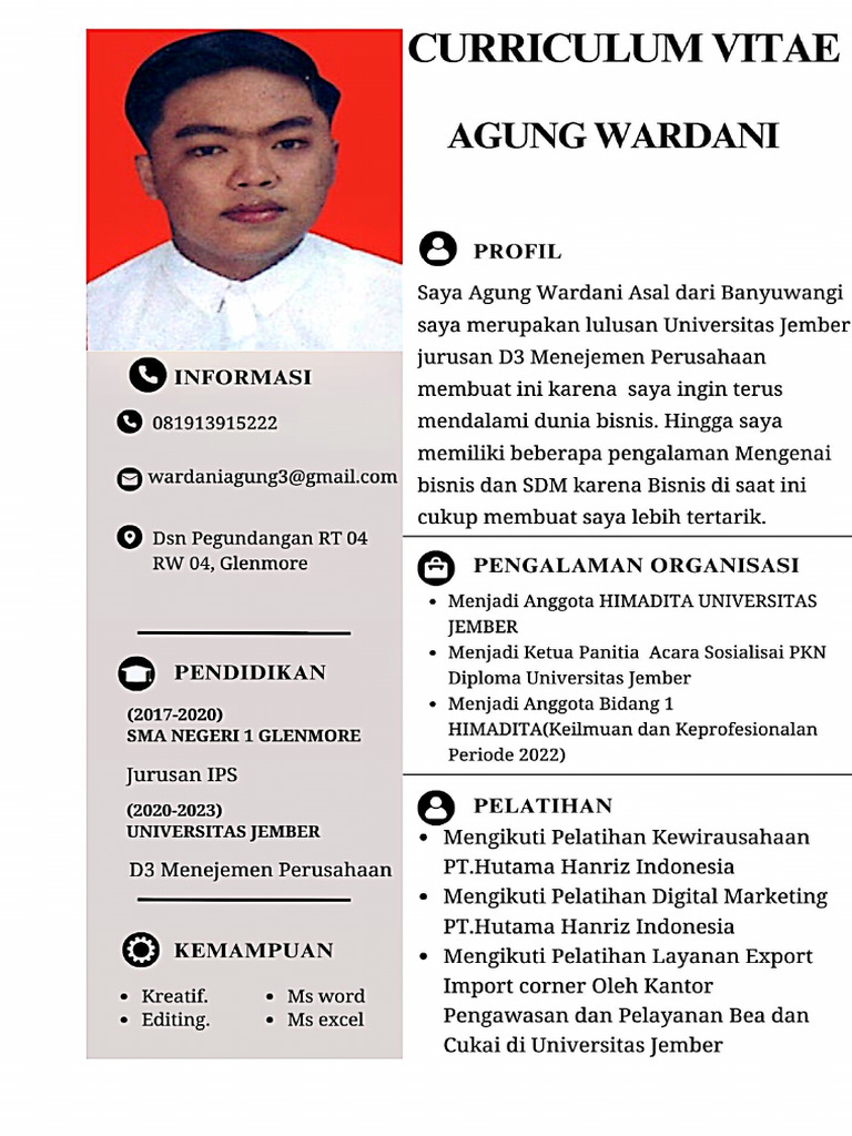 CV - Agung Wardani Fiks 2 | PDF