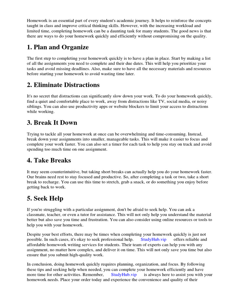 How To Do Homework Really Fast | PDF | Homework | Carpentry