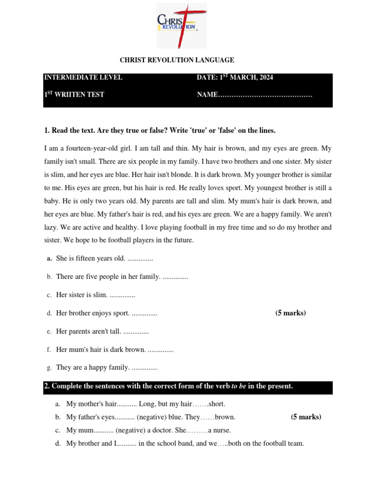 1 Intermediate Level | PDF