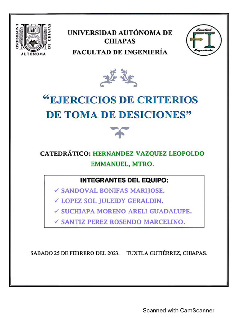 Ejercicios de Criterios de Toma de Decisiones | PDF