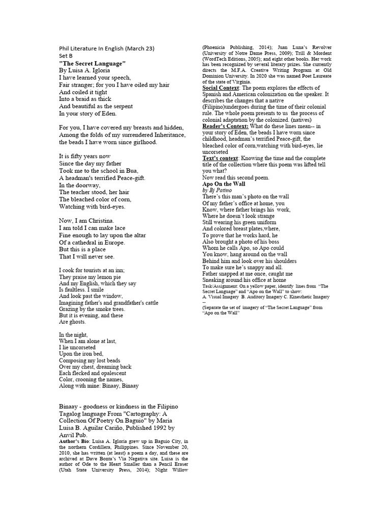 Colonial Echoes in Poetry | PDF