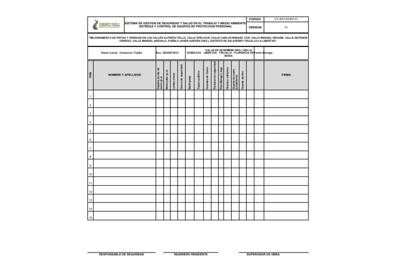 Entrega y Control de Epps de Uso | PDF