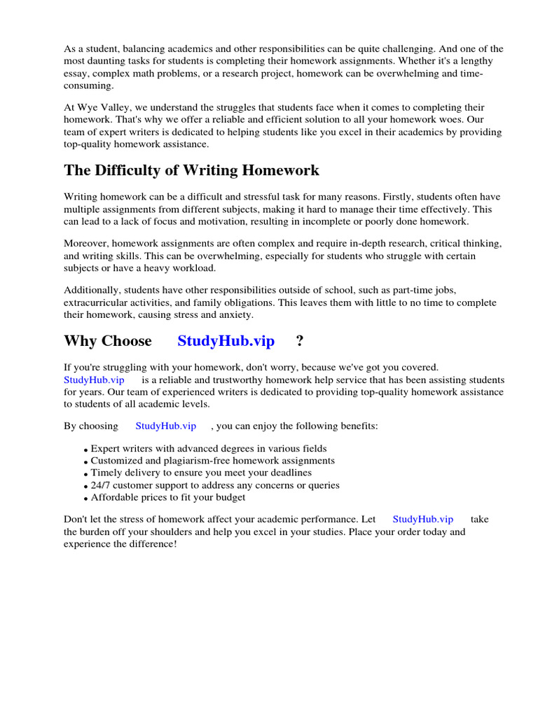 Show My Homework Wye Valley | PDF | Homework