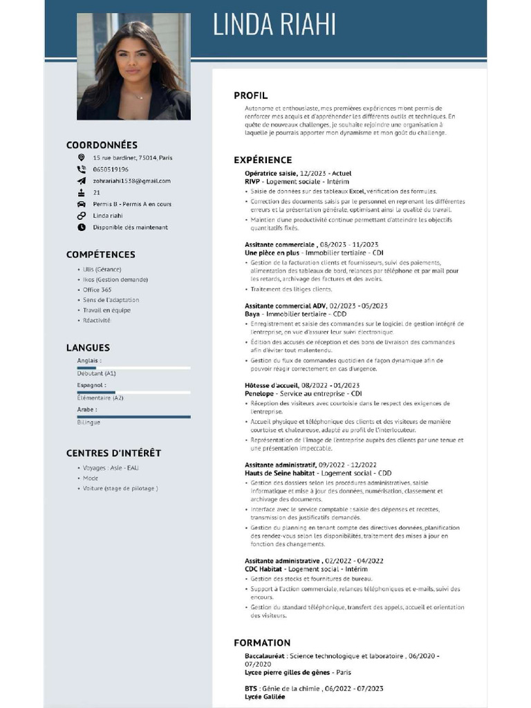 CV Linda RIAHI | PDF