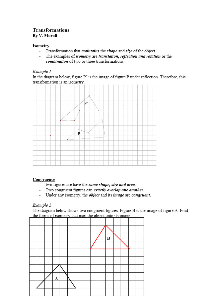 31. Transformations2 | PDF | Euclidean Plane Geometry | Euclidean Geometry