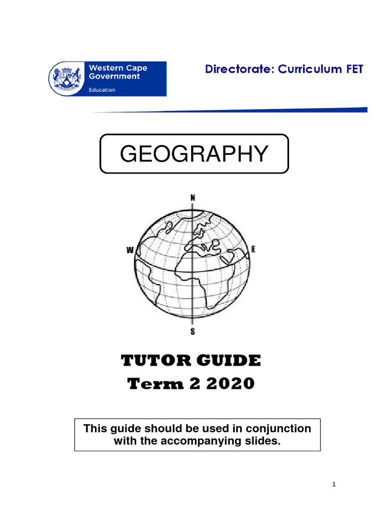 Geography Tutor Guide Grade 12 | PDF | Learning | Instructional Design