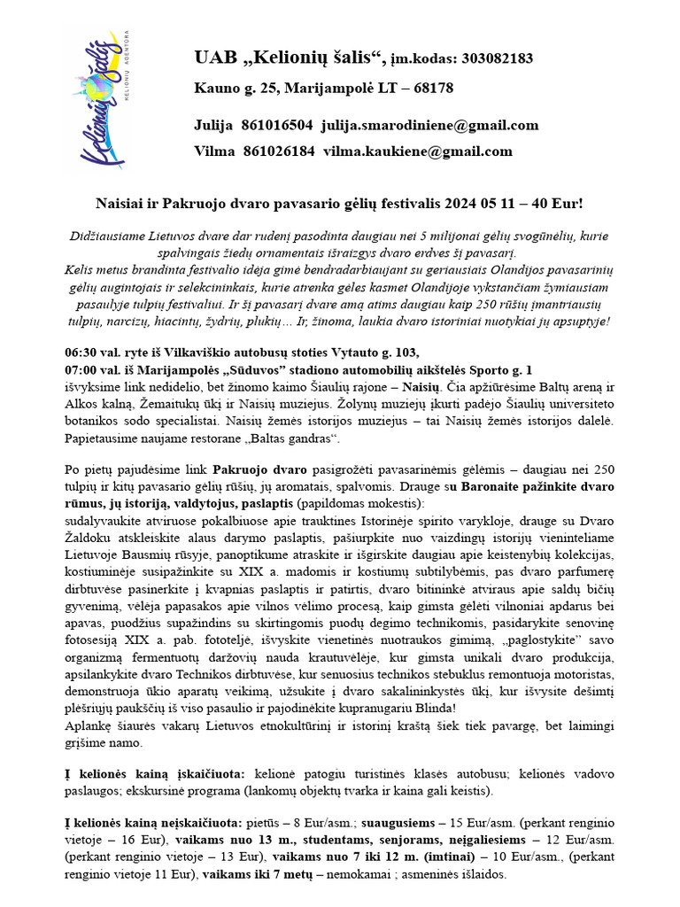 Naisiai Pakruojis 2024-05-11 | PDF