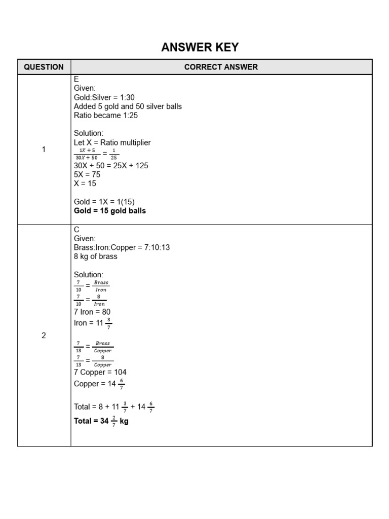 d6 - Y5 - Math - HW - Ratio & Proportion - An | PDF | Ratio | Length