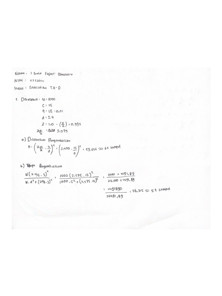 I GEDE FAJAR BHASKARA - Statistika Pert 7 | PDF