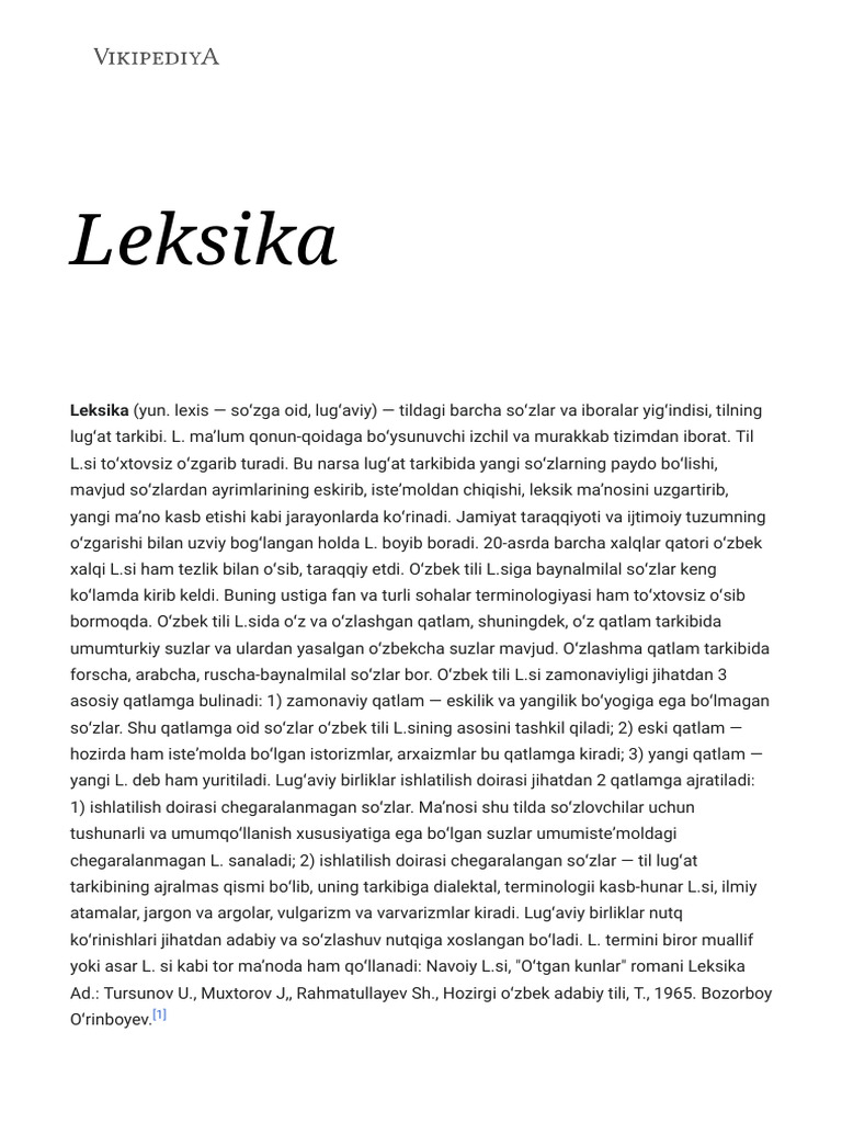 Leksika | PDF