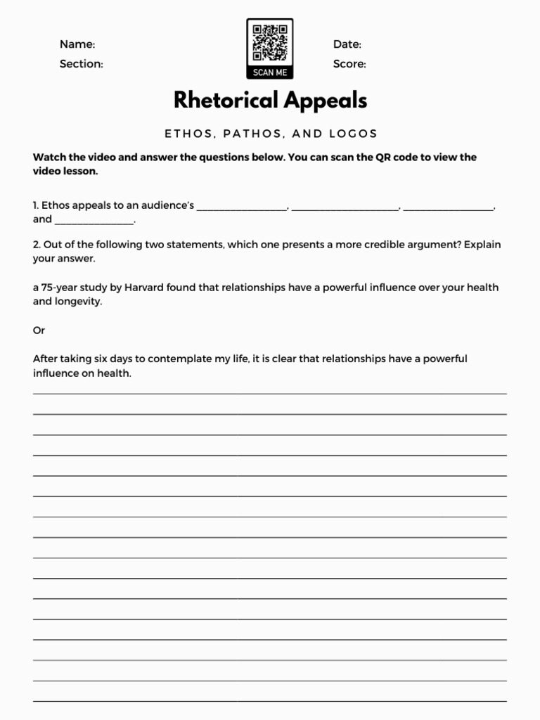 Understanding Ethos, Pathos, and Logos | PDF