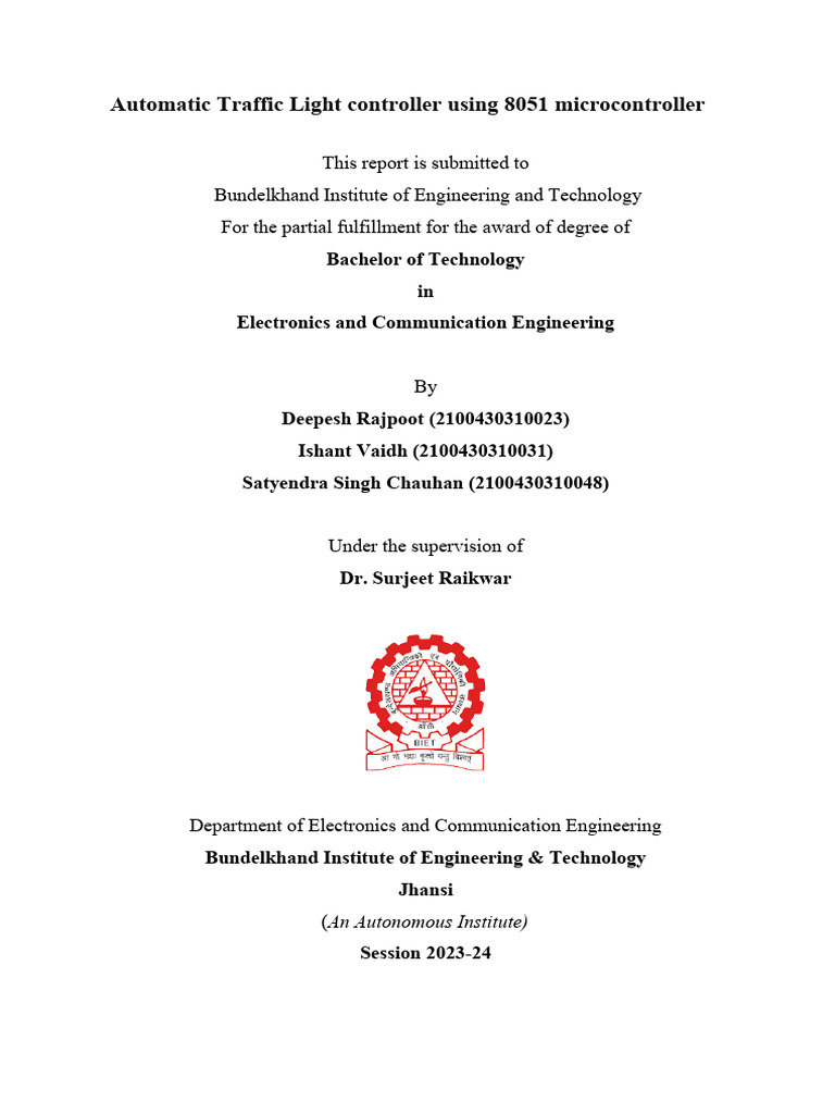 Digital electronics pbl | PDF | Traffic Light | Traffic