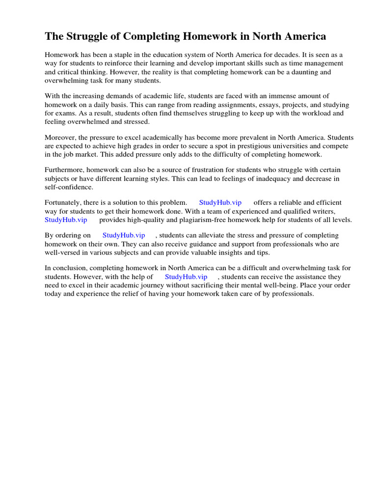 North America Homework | PDF | Homework | The United States