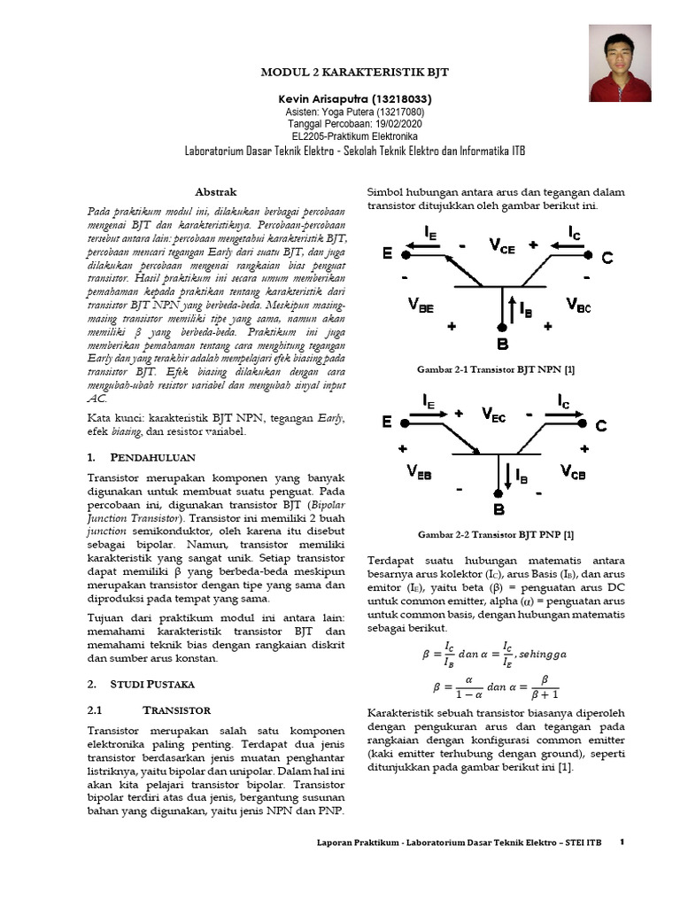 Laporan Praktikum Karakteristik BJT | PDF