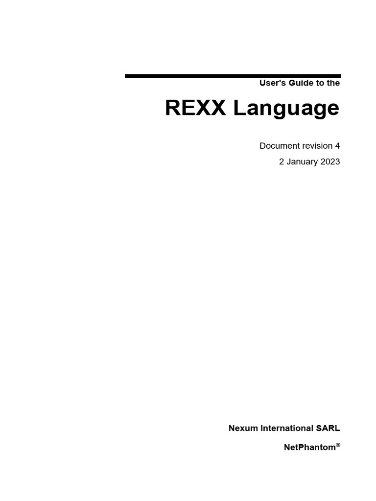 Rexx | PDF | Arithmetic | Numbers