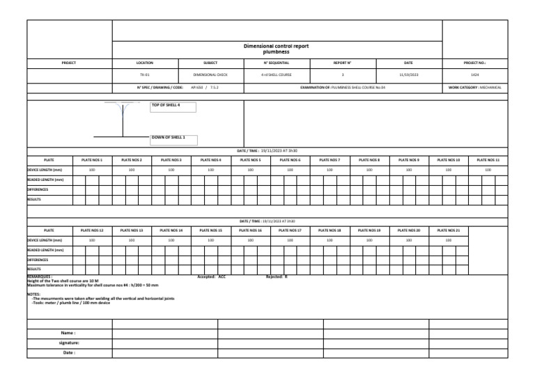 plumbness report | PDF | Mechanical Engineering