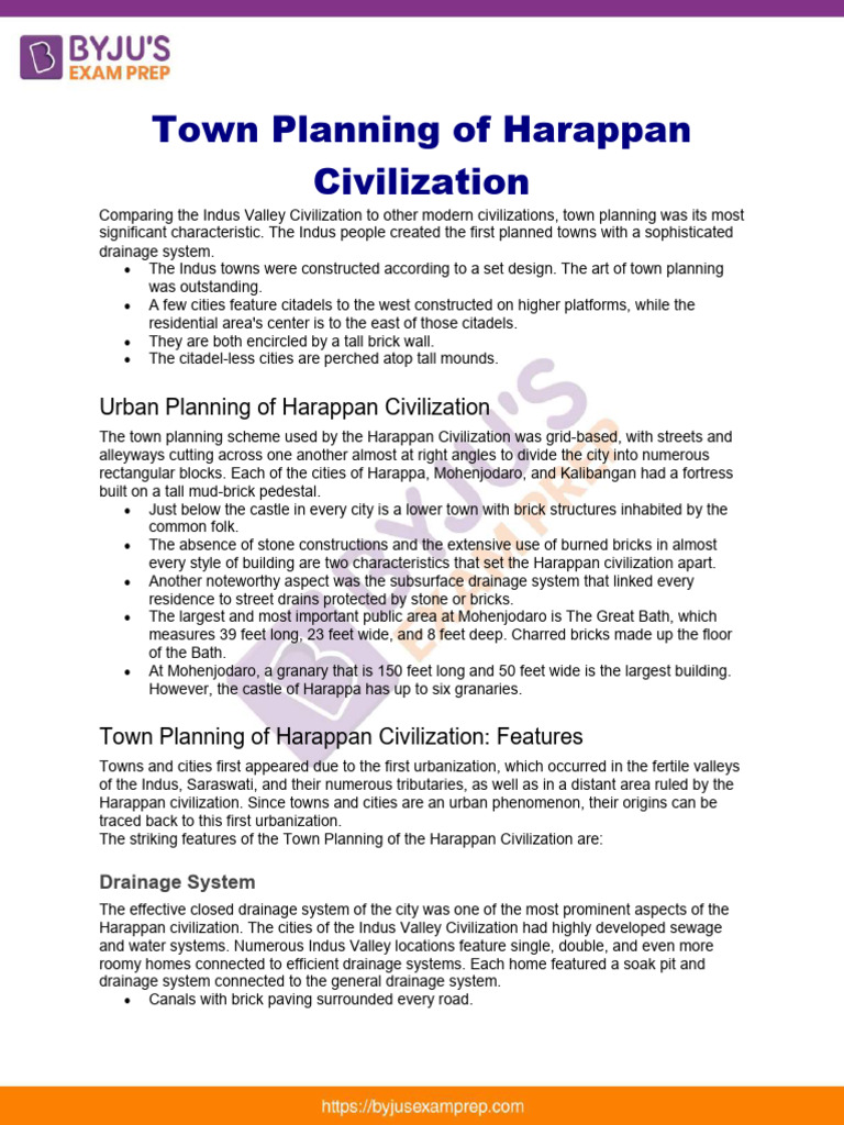 Harappan Civilization: Urban Planning Insights | PDF | Brick