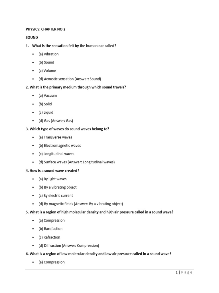 chapter 11 - sound | PDF | Sound | Decibel