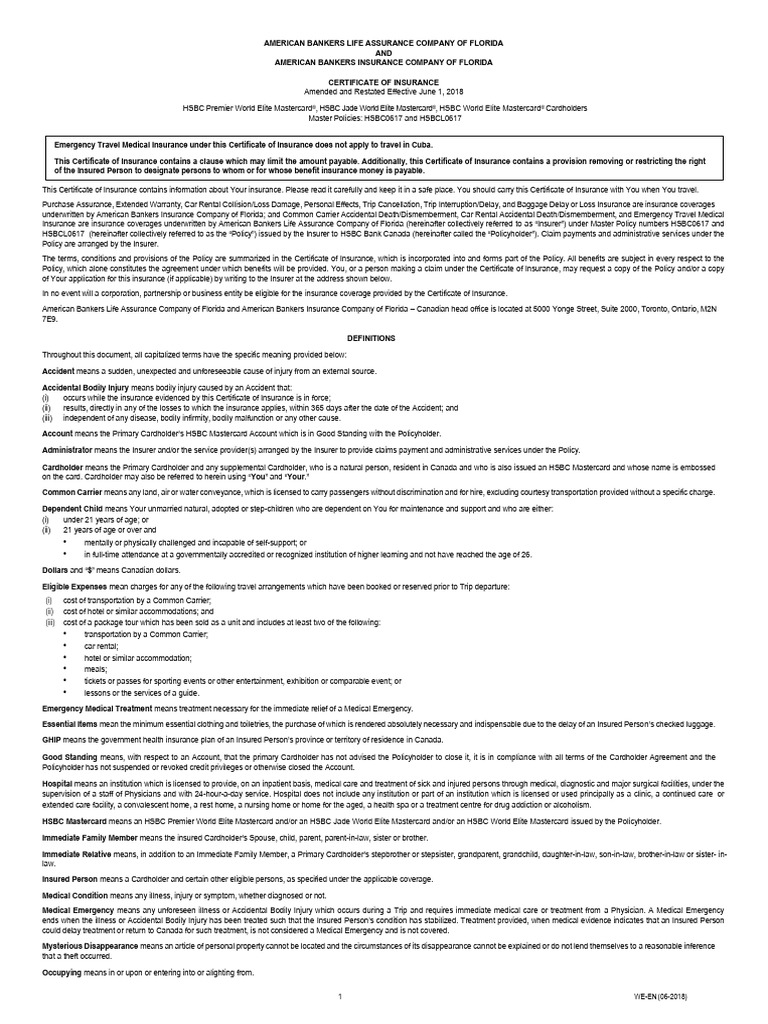 HSBC Premier World Elite Jade Certificate World Elite EN Web 3.28.18 ...