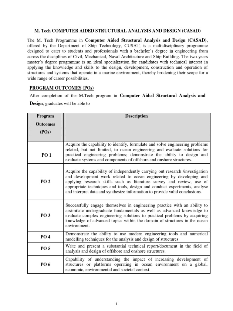 M.Tech in Computer Aided Structural Design | PDF | Fracture Mechanics | Fracture