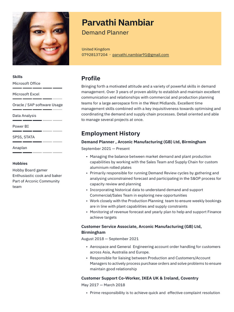 CV PDF | Download Free PDF | Supply Chain | Business