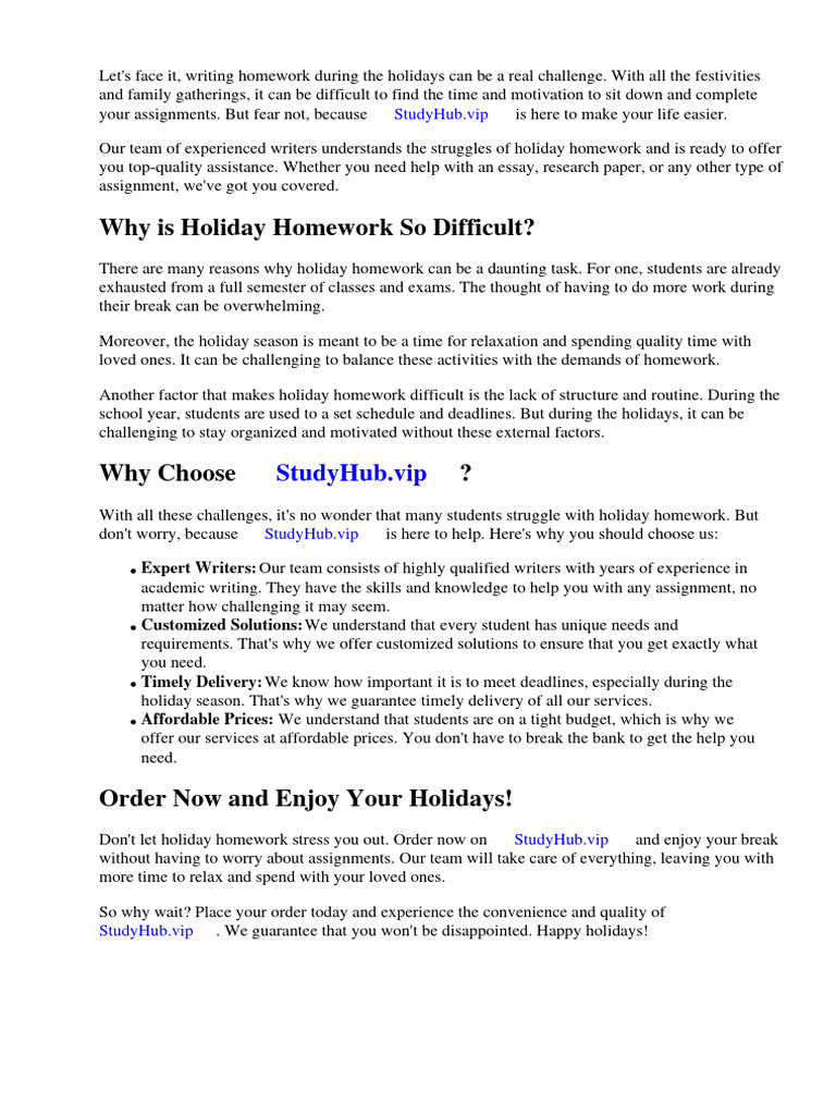 Silver Oaks Holiday Homework | PDF | Homework | Learning