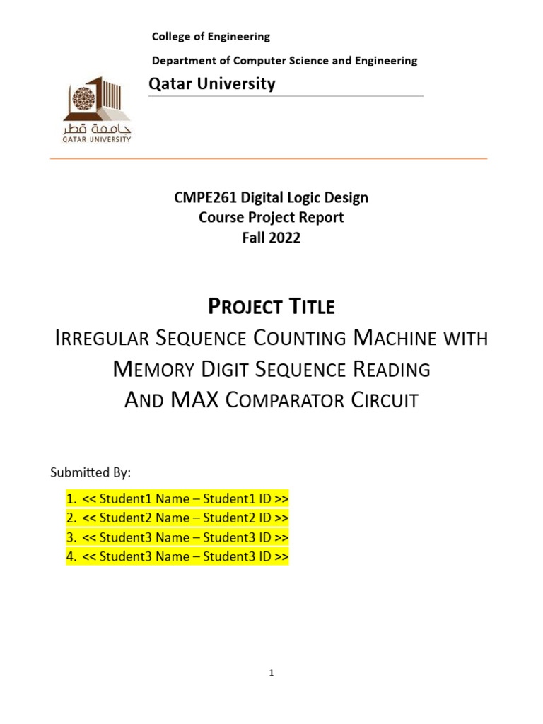CMPE261_Project Fall 2022-Report Template | PDF | Read Only Memory | Simulation