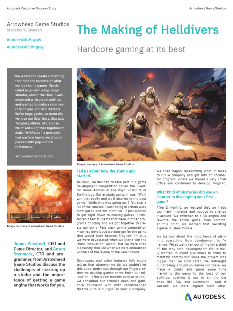 Arrowhead Game Studios Story | PDF | Games & Activities | Art