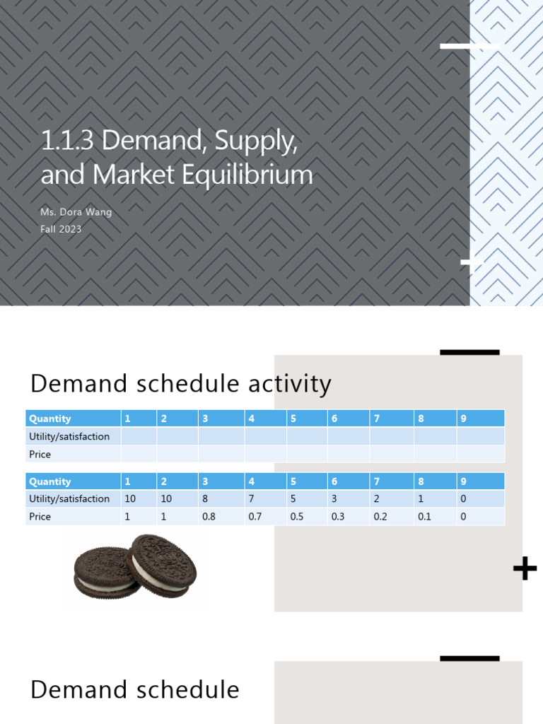 1.1.3 Demand Supply and Market Equilibrium | Download Free PDF | Supply (Economics) | Economic ...
