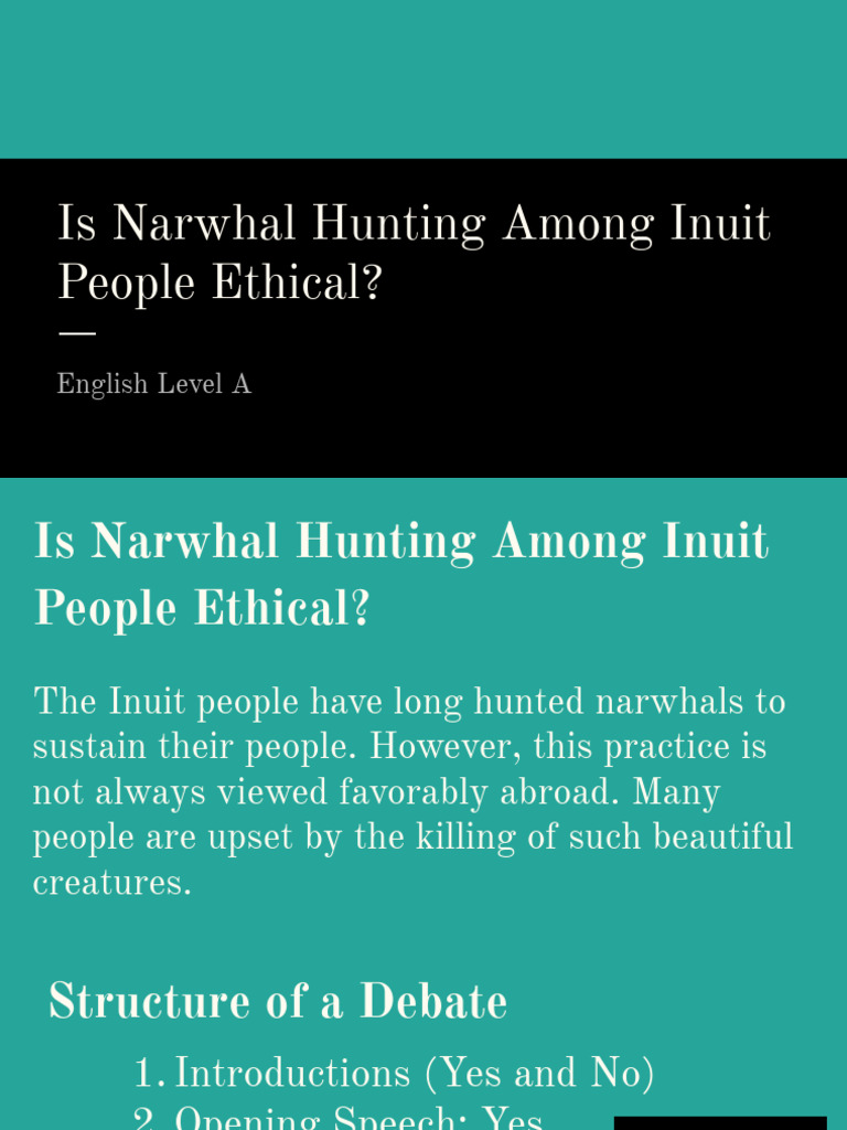Is Narwhal Hunting Among Inuit People Ethical | PDF