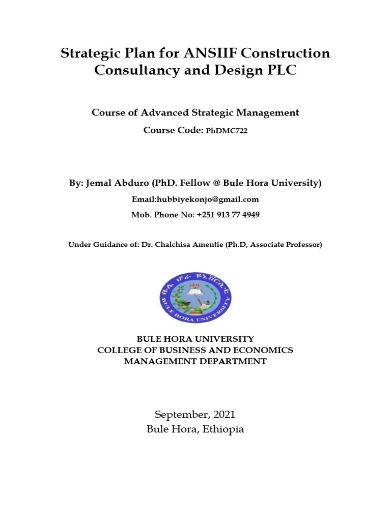 Strategic Plan Pdf Swot Analysis Strategic Management