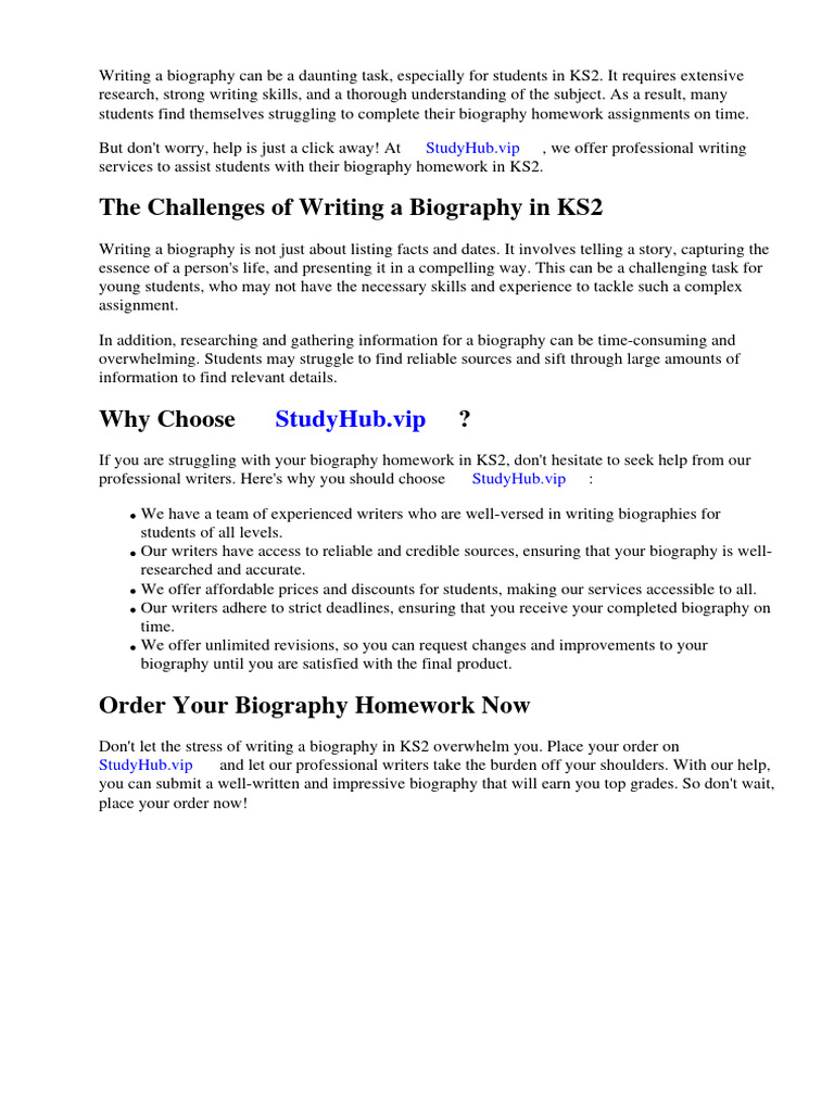 Biography Homework Ks2 | PDF | Worksheet | Teachers