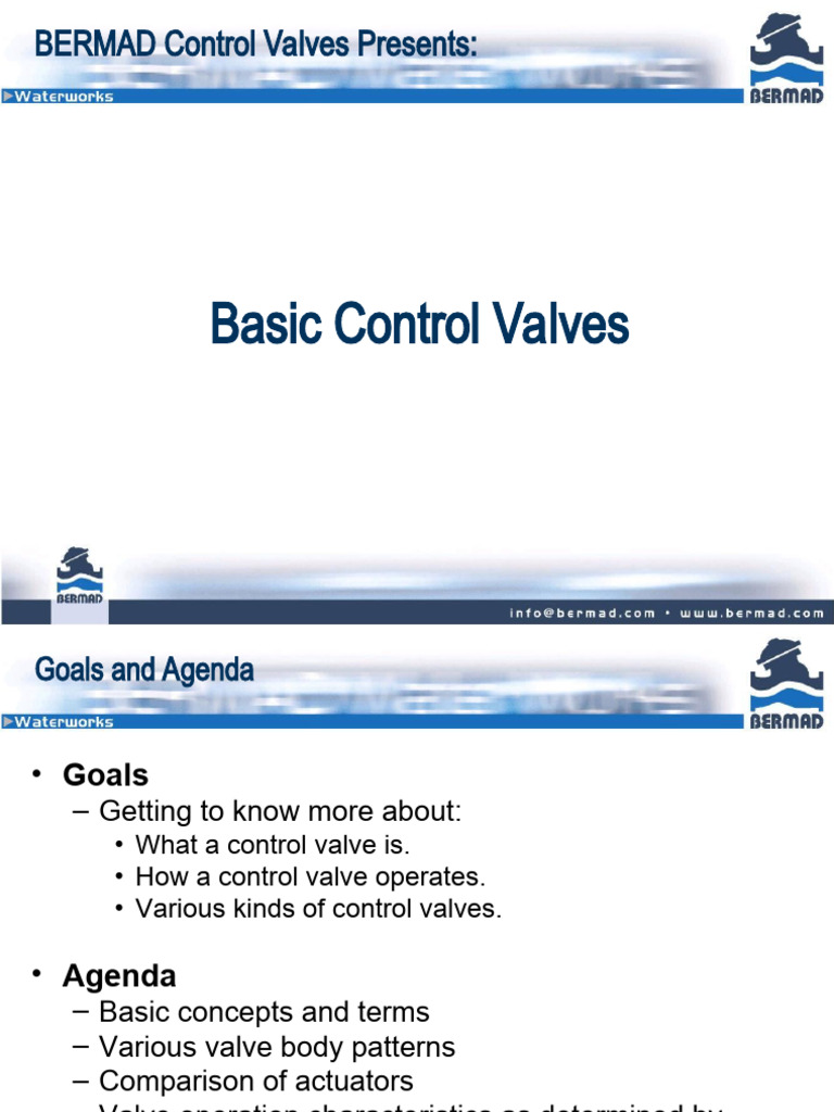 Basic Control Valves | PDF | Valve | Pressure