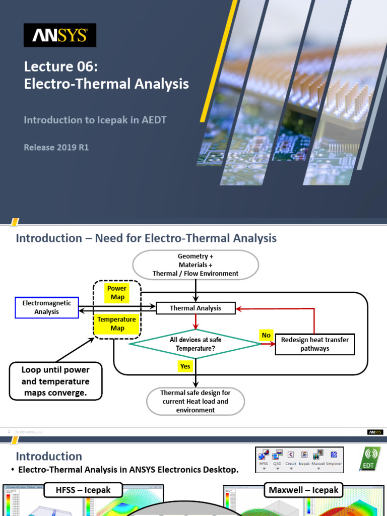 AEDT Icepak Intro 2019R1 L6 Electro Thermal Analysis | PDF | Convection | Thermal Insulation