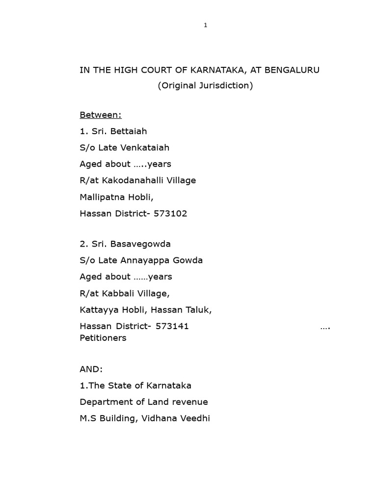 Hemavathi WP 17.12.2023 | PDF | Writ | Certiorari