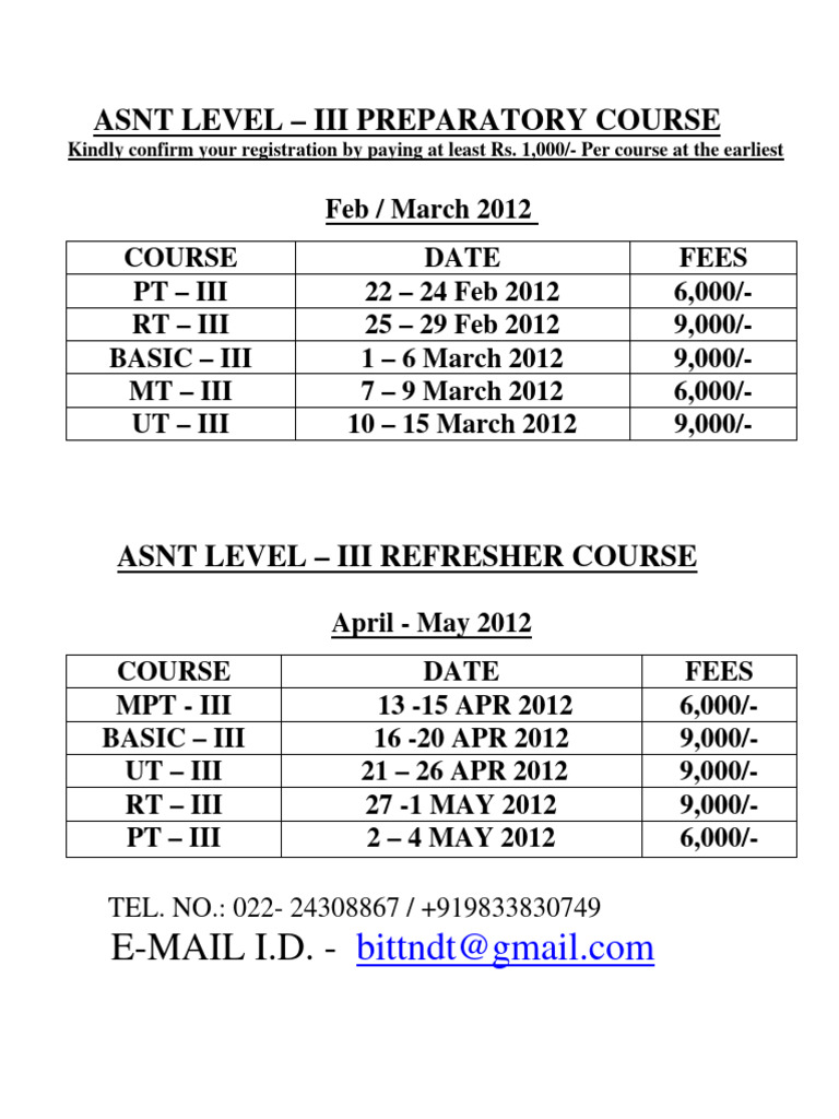 LEVELIII2012 Preparatory | PDF