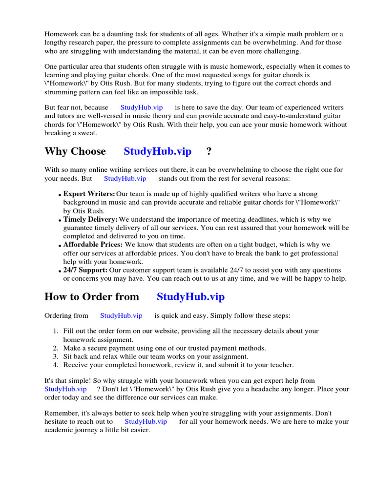 Homework Otis Rush Chords | PDF | Homework | Guitars
