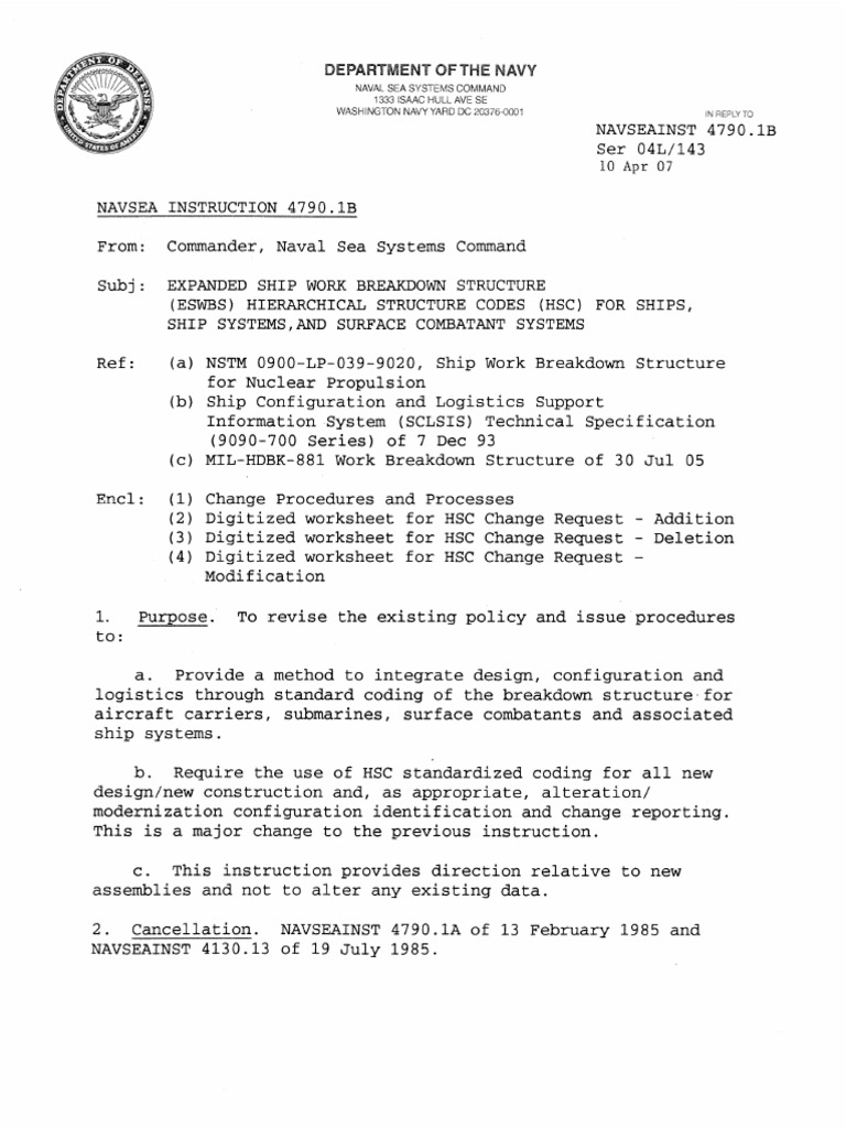 Expanded Ship Work Breakdown Structure | PDF