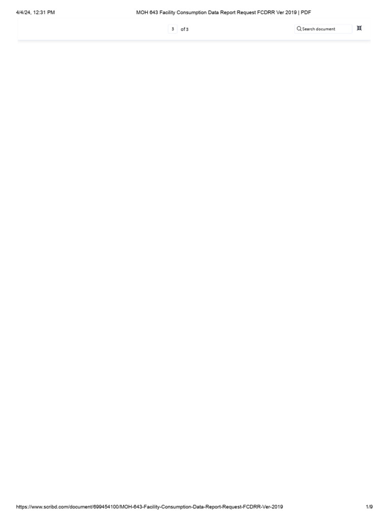 MOH 643 Facility Consumption Data Report Request FCDRR Ver 2019 - PDF ...