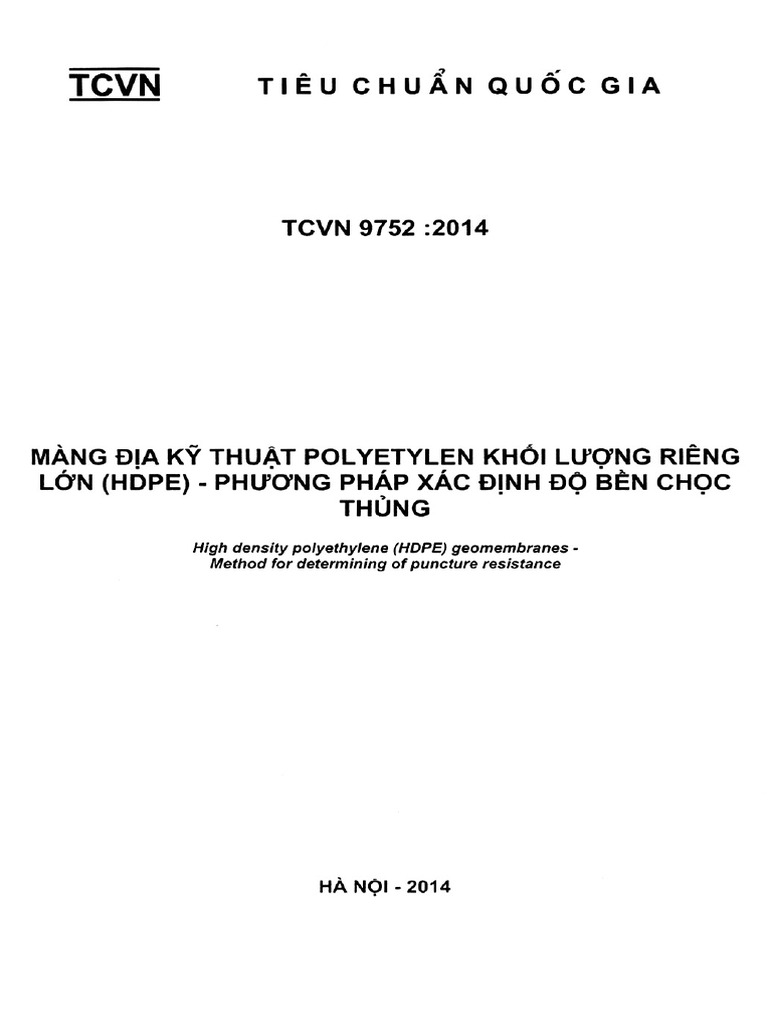 Van Ban GocTCVN - QCVN So TCVN 9752 - 2014 Ngay 30-11 - 0001 (Con Hieu Luc) | PDF