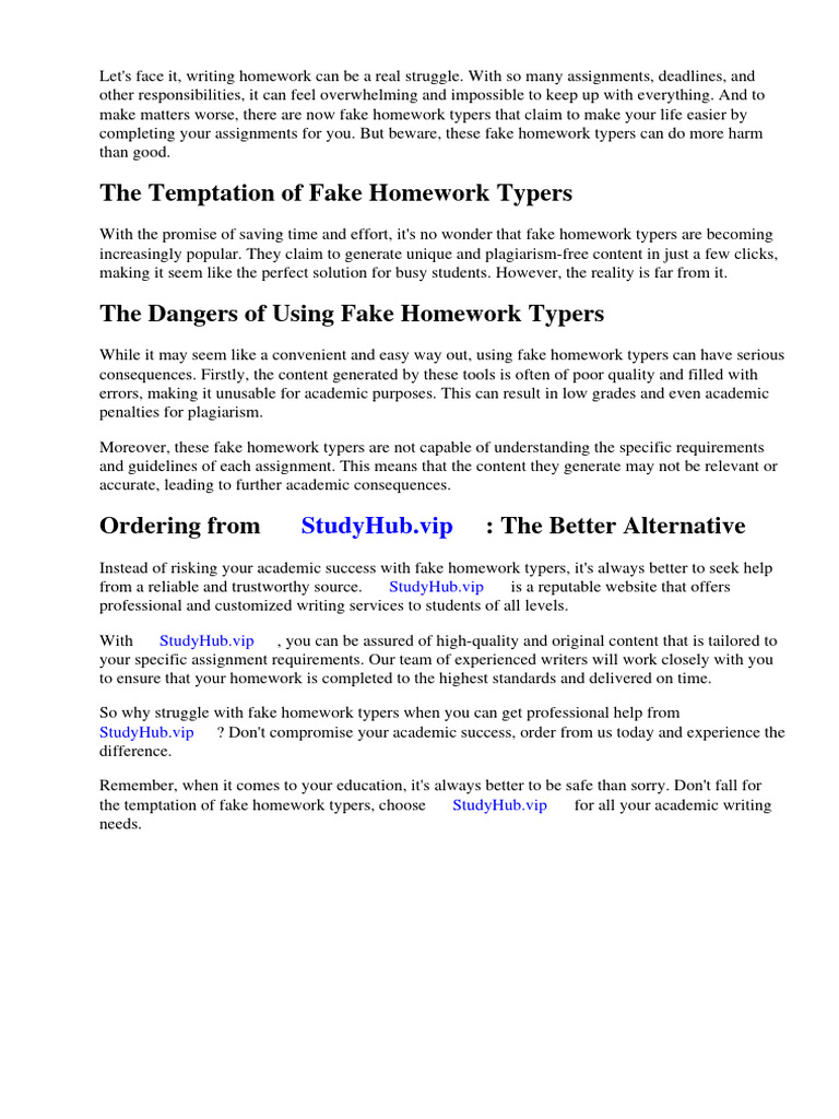 Fake Homework Typer | PDF | Homework | Artificial Intelligence