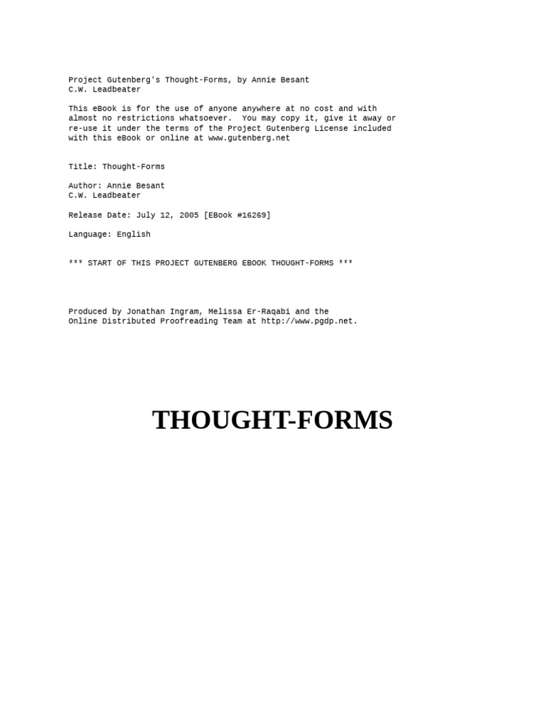 Thought Forms | PDF | Thought