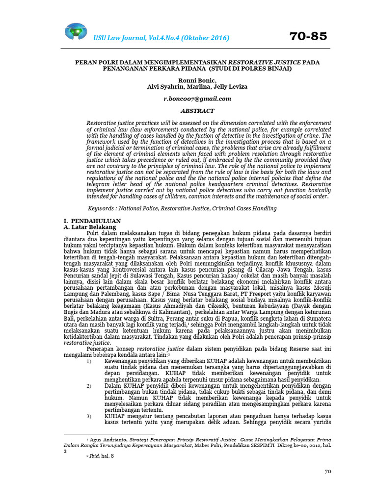 ID Peran Polri Dalam Mengimplementasikan Re | PDF