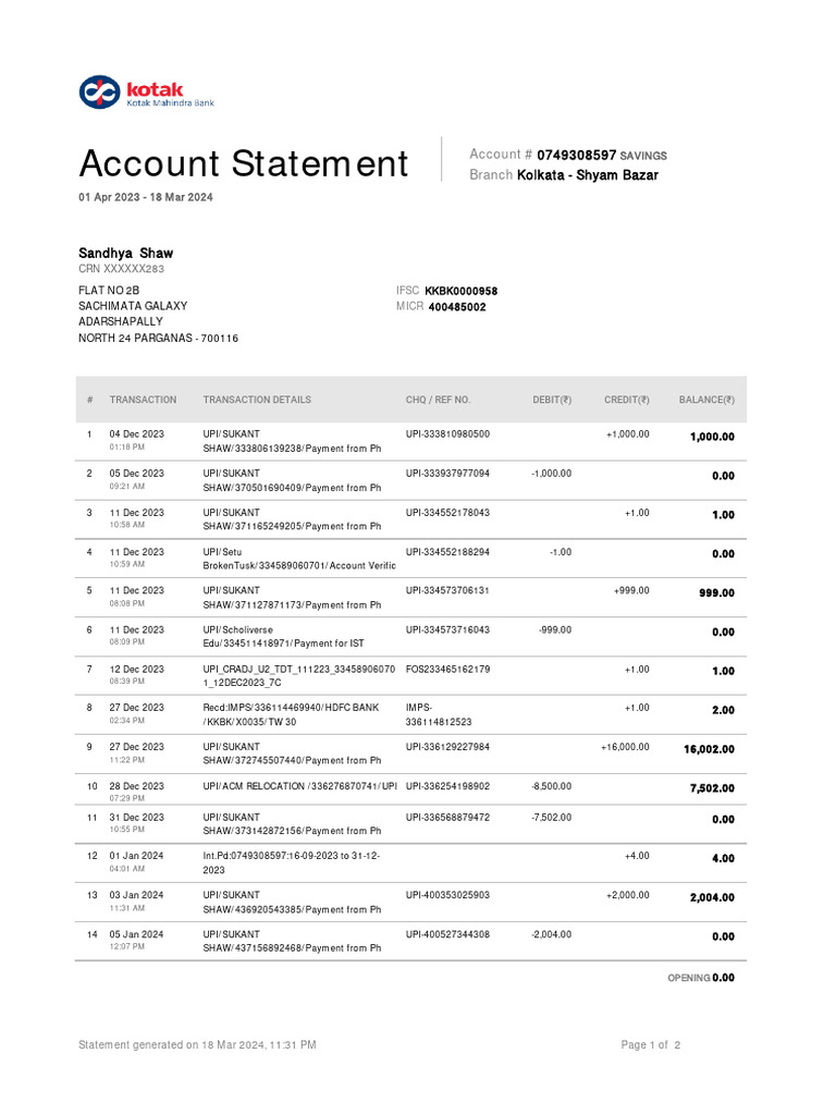 Statement | Download Free PDF | Debits And Credits | Banking Technology