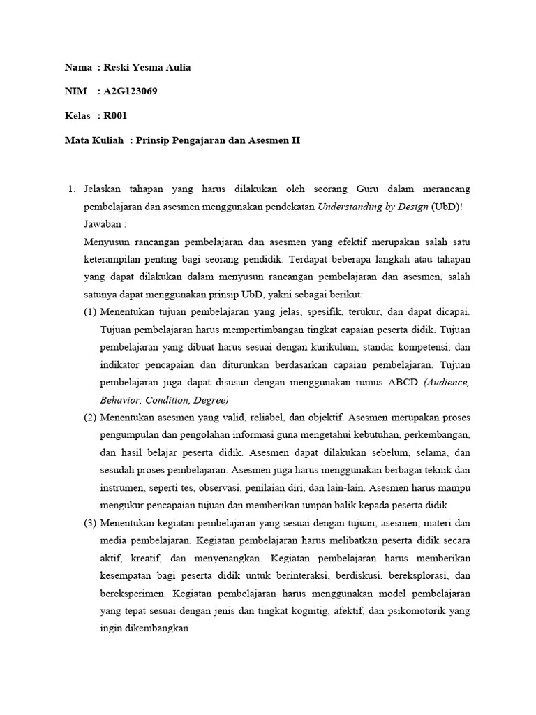 UTS PPA II - Reski Yesma Aulia | PDF | Karier & Perkembangan