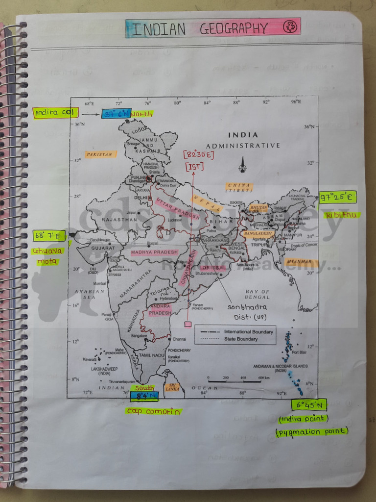 Indian Geography Class Notes | PDF