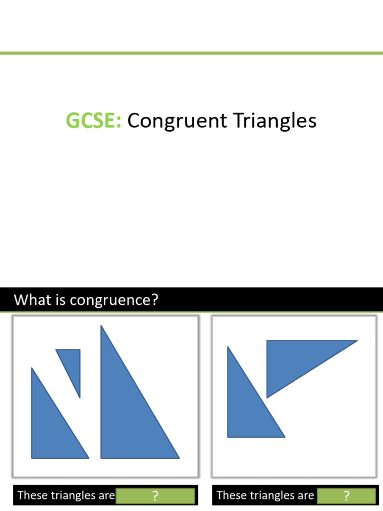 Understanding Congruent Triangles | PDF | Triangle | Geometric Shapes